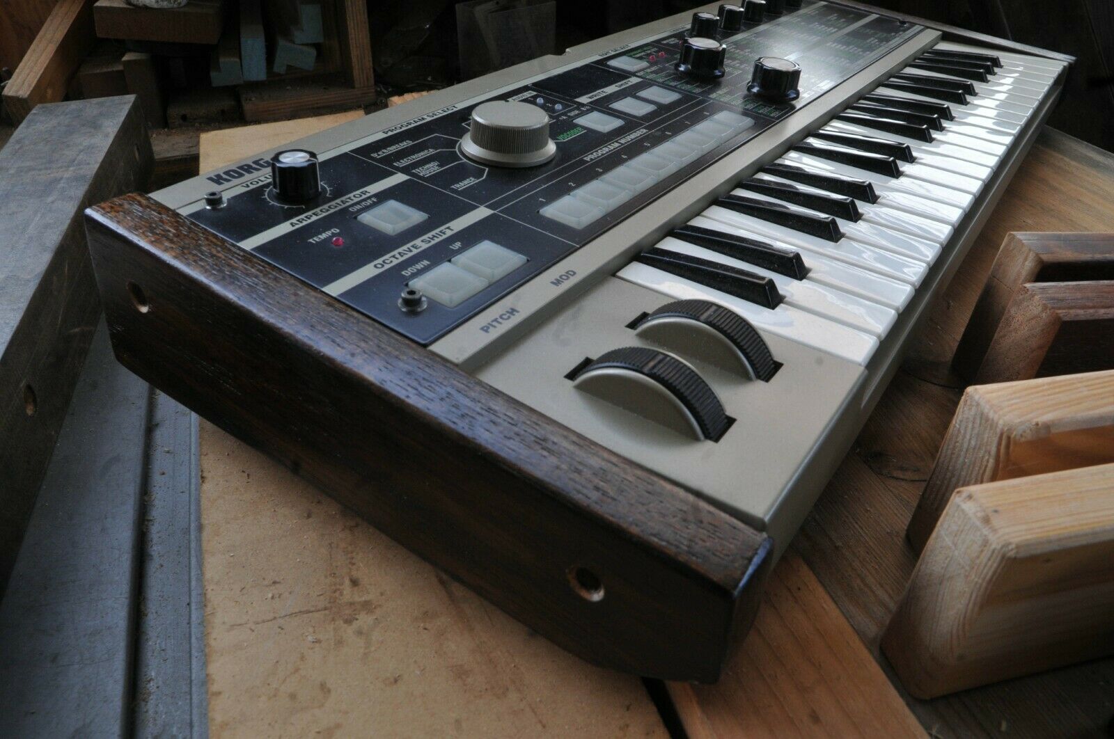 MATRIXSYNTH: Thick Wood Side Panels for the KORG Microkorg