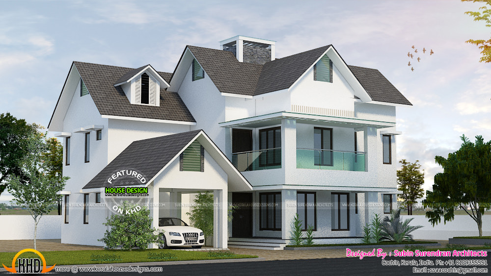 Modern sloping roof house - Kerala Home Design and Floor Plans - 9K ...