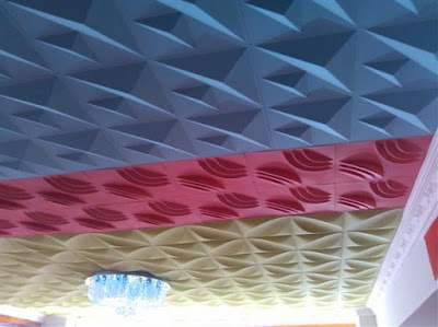 3D Ceiling Designs with 3D ceiling panels.
