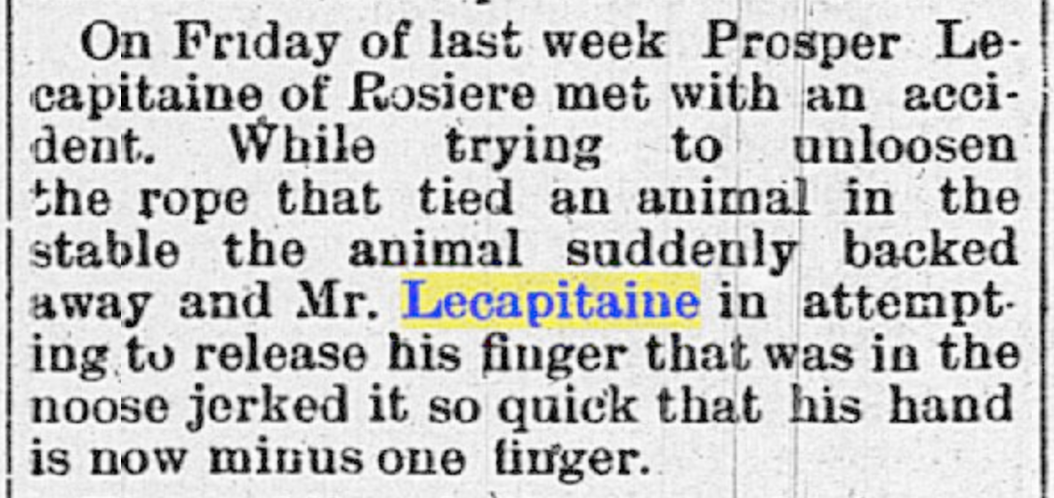 Le Capitaine - LeCaptain Family History: Prosper Jean Francois ...