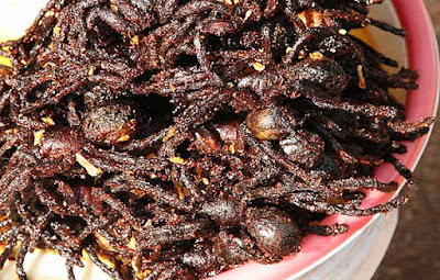 Culturally diverse: Roasted spider