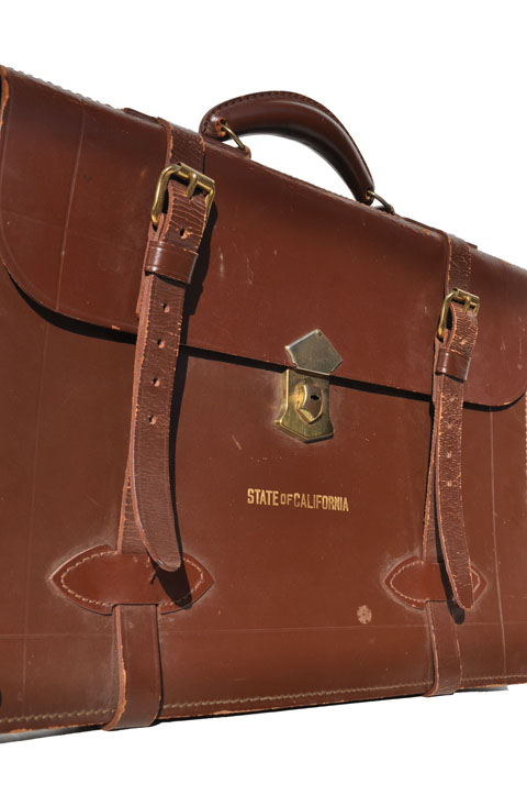 goodbye heart vintage: State of California. Vintage Leather Briefcase ...