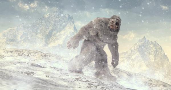 RMSO Bigfoot: Large Footprints in Snow Sasquatch Canyon Creature Runs ...