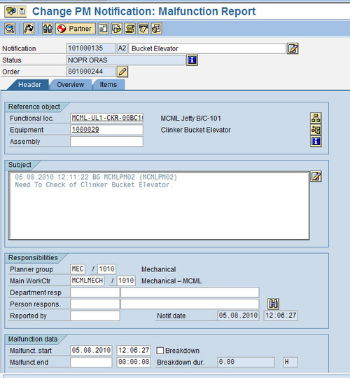 SAP Consultant,Bangladesh: SAP PM Notification
