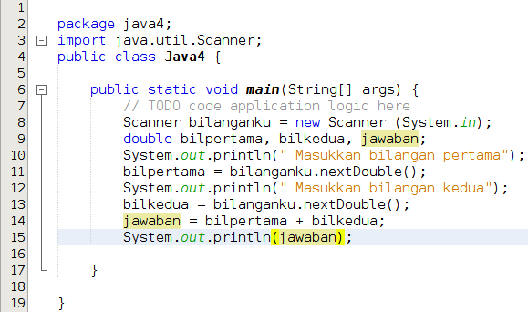 Tutorial Java Pemula - buat kalkulator sederhana dengan nextDouble ...
