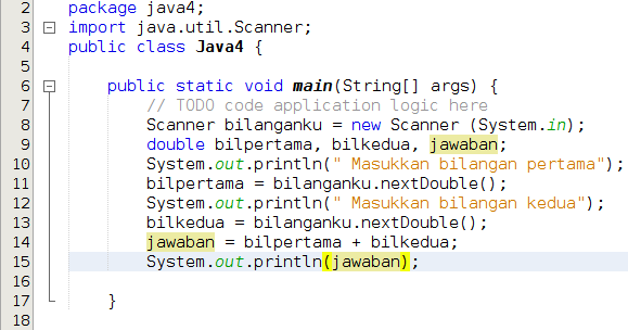 Tutorial Java Pemula - buat kalkulator sederhana dengan nextDouble ...