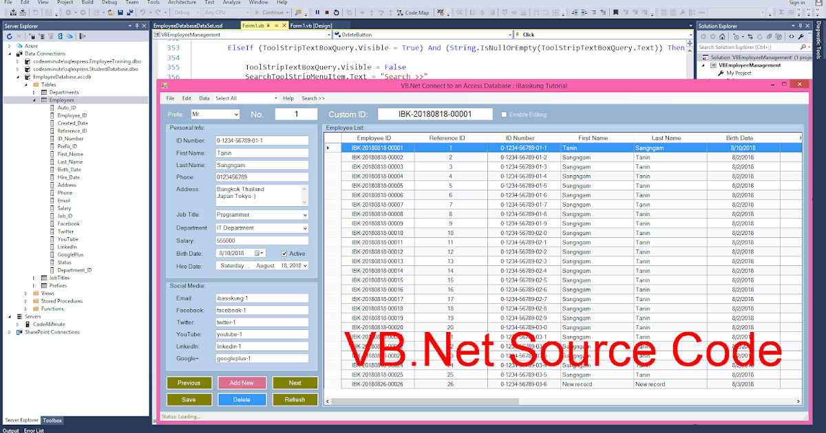 Visual Basic .Net (VB.Net) and C# Programming SQL SERVER and Microsoft Access VBA Programming