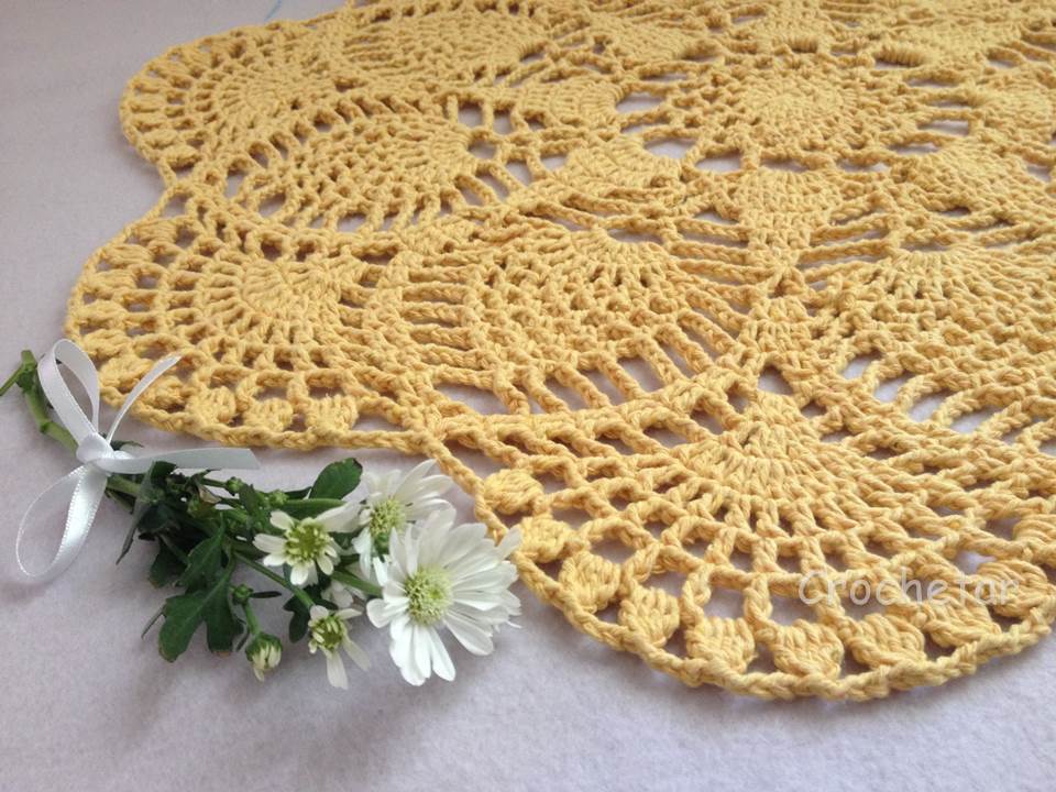 Blog Crochetar : Toalha Clássica Abacaxi
