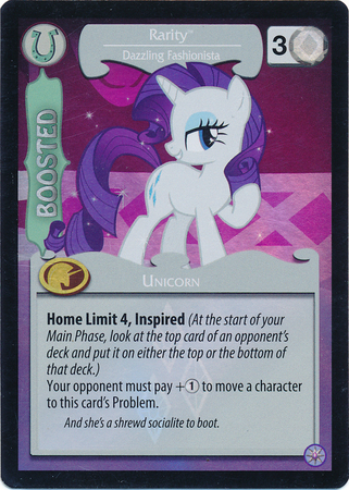 My Little Pony Rarity, Dazzling Fashionista Premiere CCG Card | MLP Merch