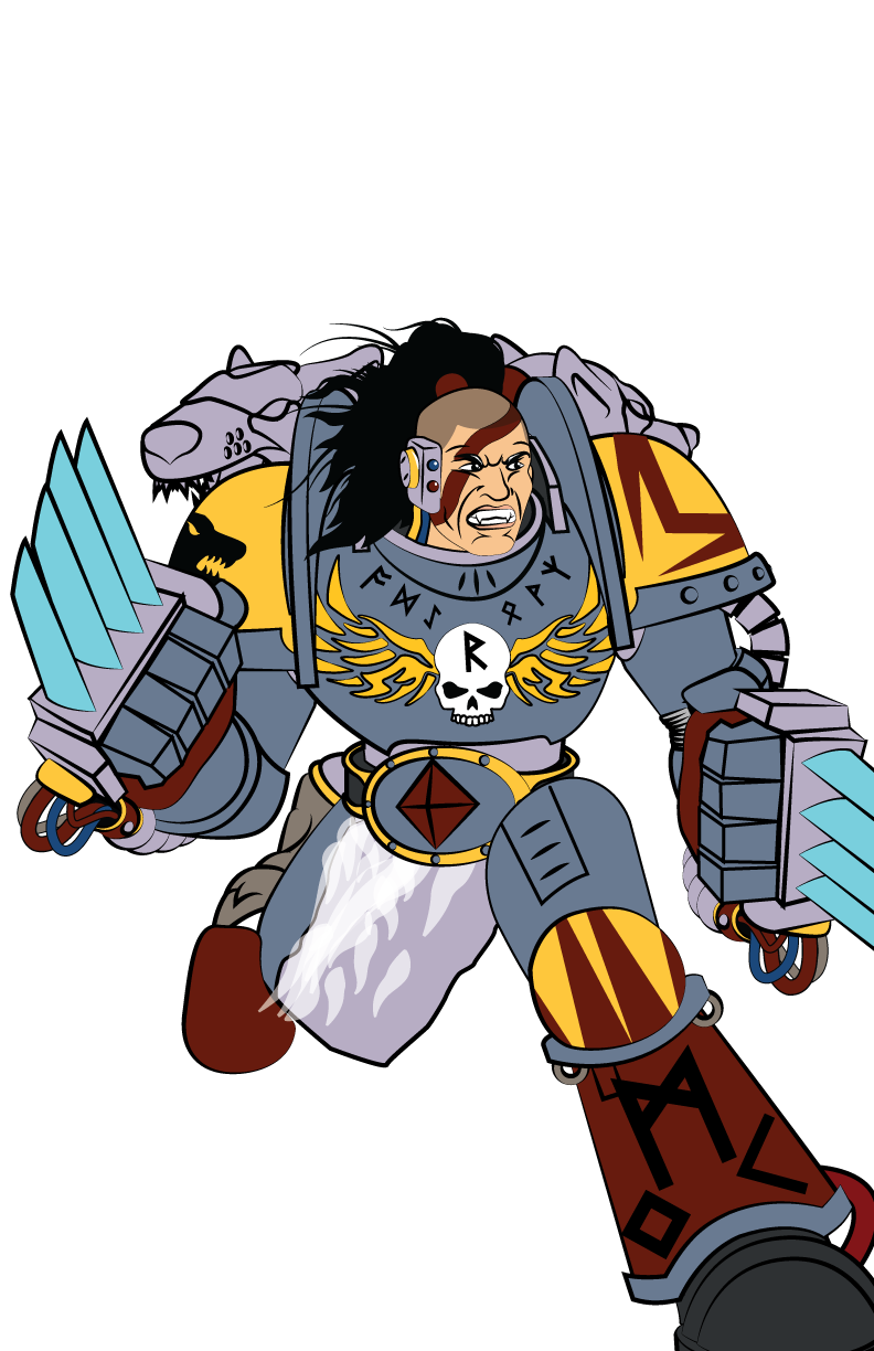 5 Years of Paint: Step by Step: Space Wolf Illustration