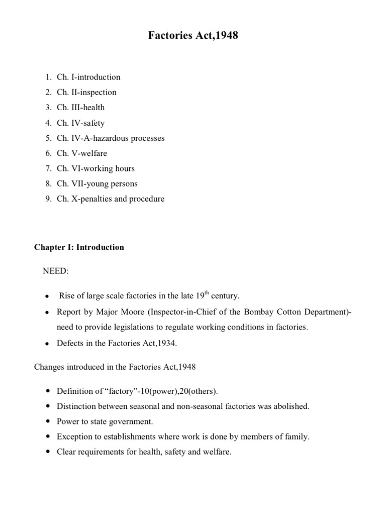 Indian Factory Act 1948 Pdf
