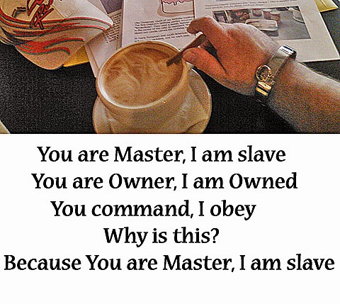 For His Master's Veneration: A slave's Affirmation