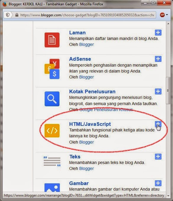 Membuat Menu Navigasi Horisontal Blogger Tanpa Edit HTML - KERIKIL KALI