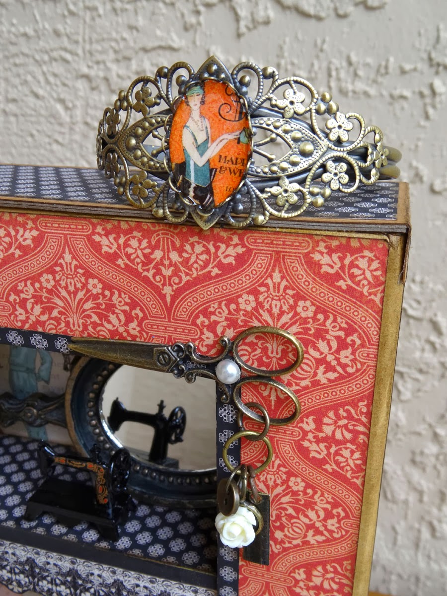 Graphic 45 Altered Matchbox with Couture