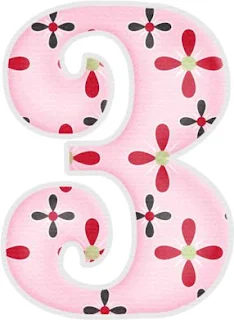 Números con Flores en Fondo Rosa. . - Oh my Alfabetos!