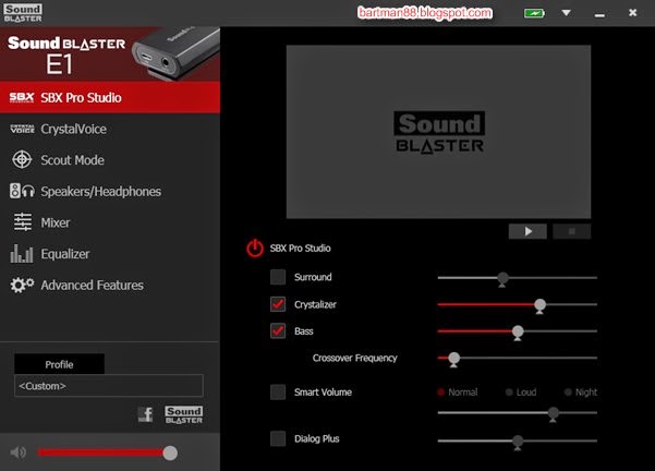 Sound Blaster E1 (SB1600) USB HD Audio & Headphone Amp running on ...