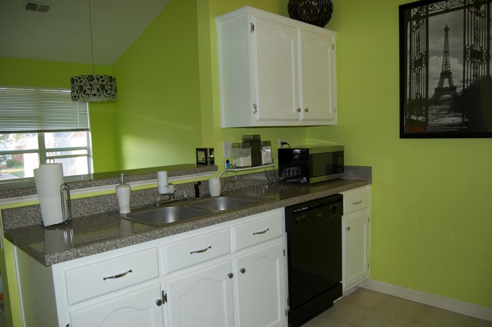 Mod Kitchen Makeover: BRIGHT Lime Green