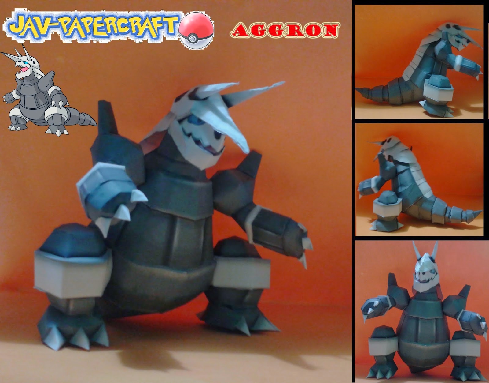 Pokemon Aggron Papercraft | Papercraft Paradise | PaperCrafts | Paper ...