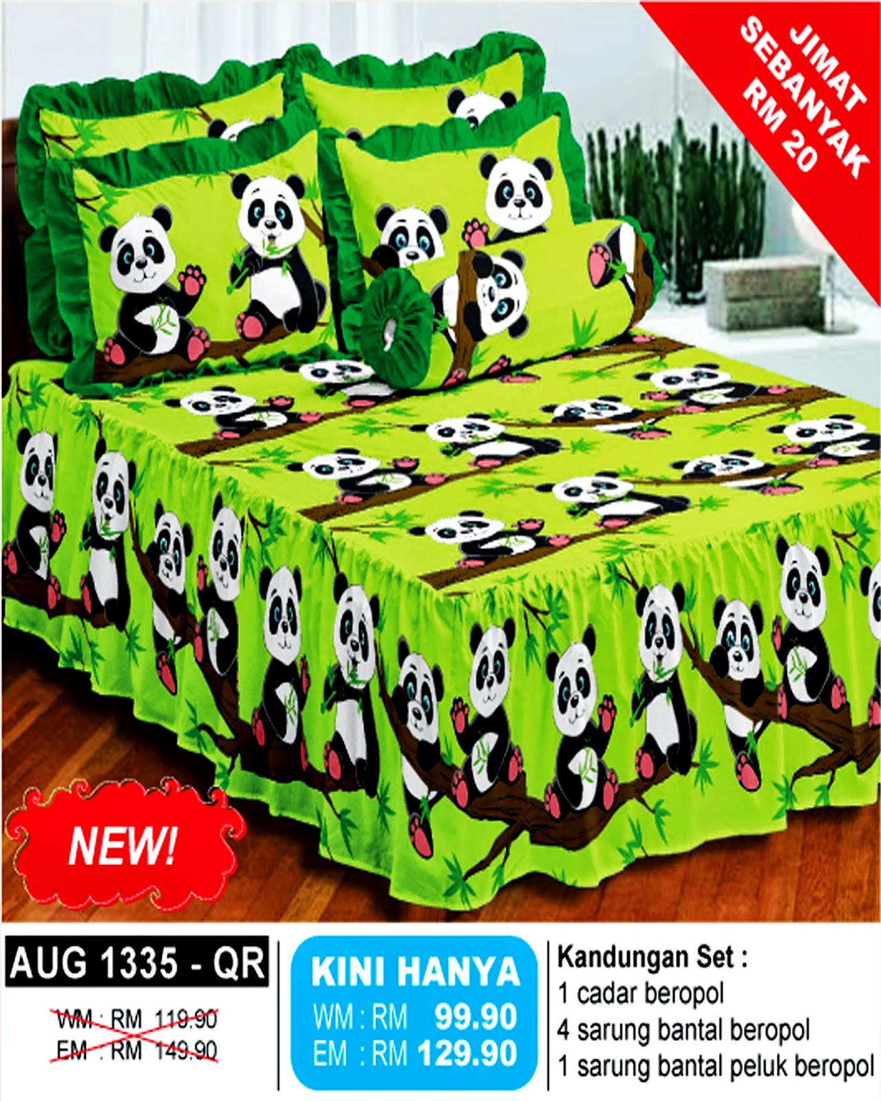 Cadar Asmida: SET CADAR QUEEN BEROPOL AUG