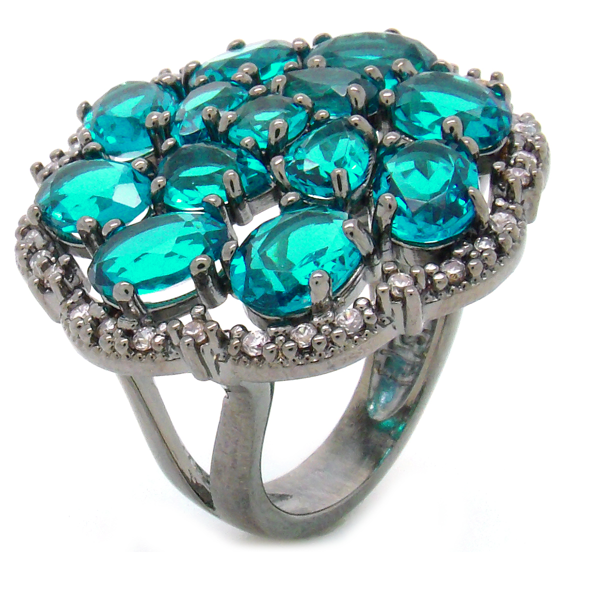 Brincos e anéis com ródio negro e pedras coloridas: Tá na moda, tá na ...