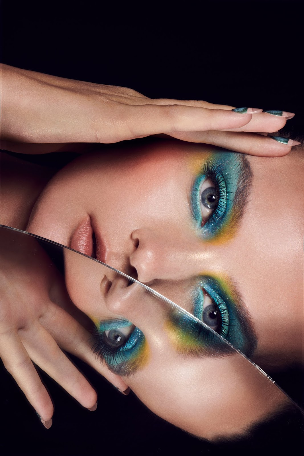 New Wave Bowie Creative Glitter Makeup with model Caitlin Lawson ...