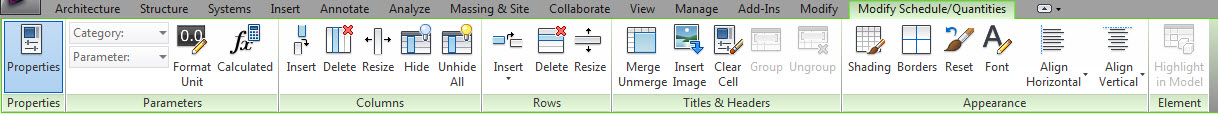 Revit OpEd Schedule Column Width Revit OpEd Schedule Column Width