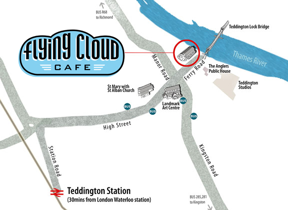 Flying Cloud Cafe Teddington: Find Us / Directions