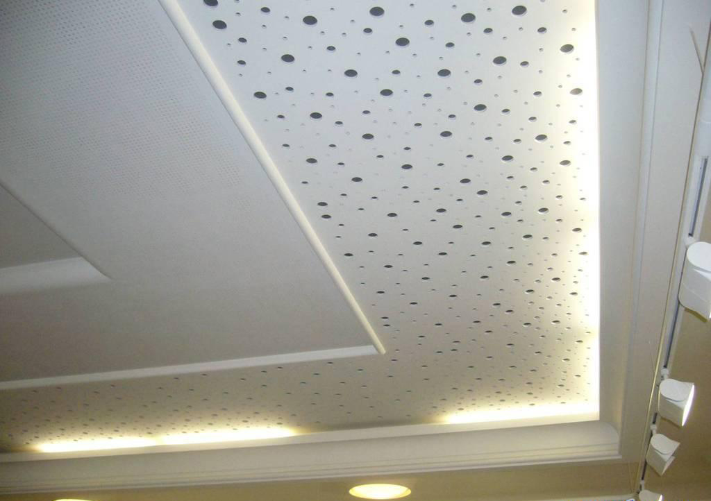 PVC gypsum board: acoustic Drywall,Office Building corridor acoustic ...