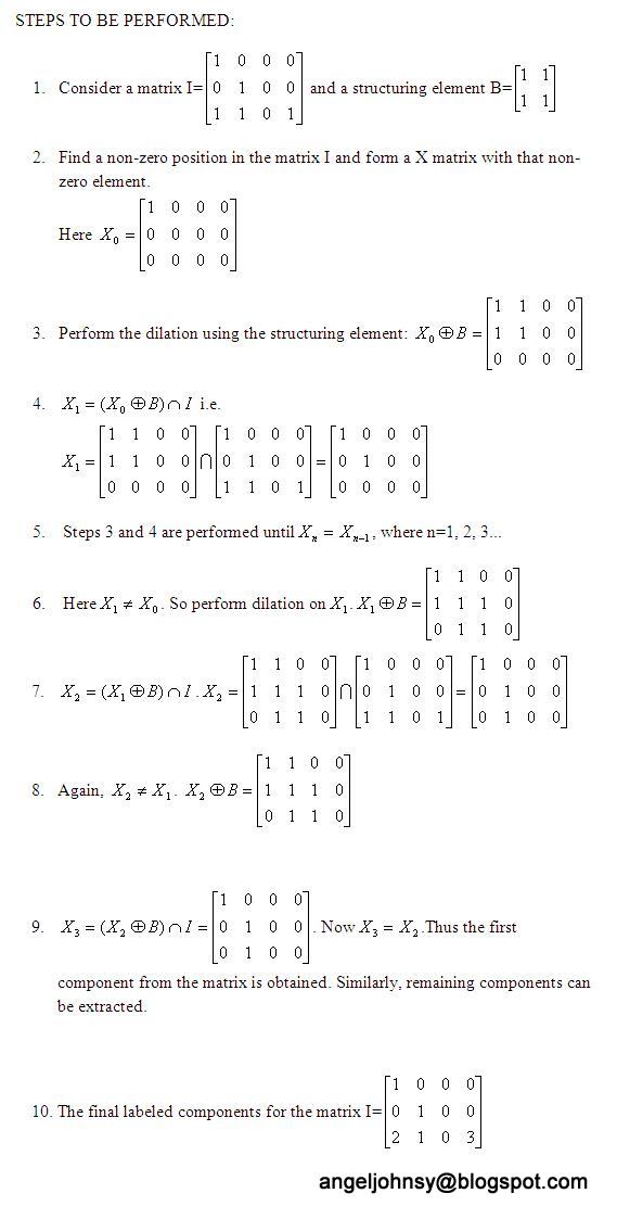 Extraction Of Connected Components Without Using Bwlabel Function Image Processing 7323
