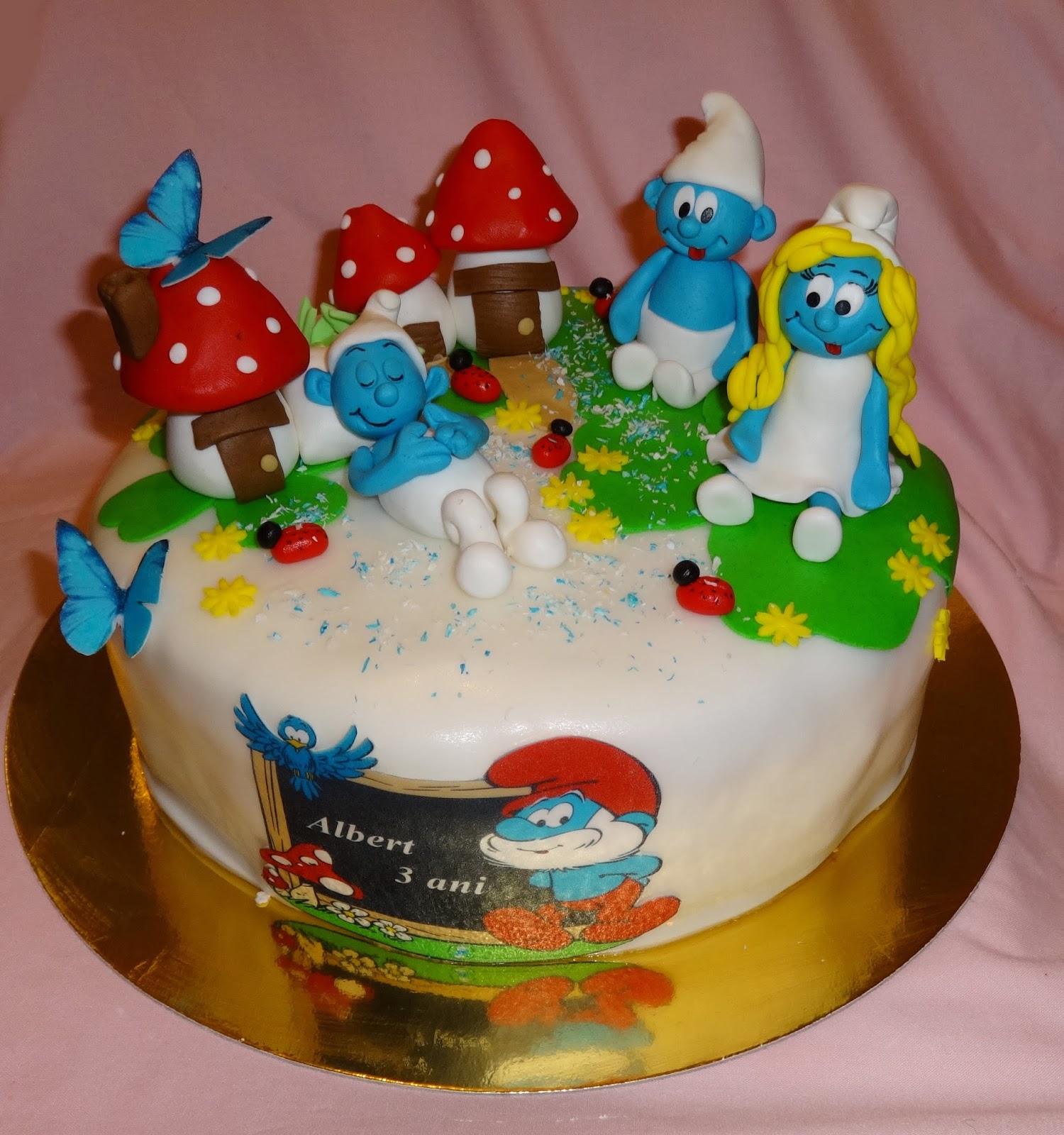 Torturi pentru copii in Constanta: Tort cu strumfi pt Albert