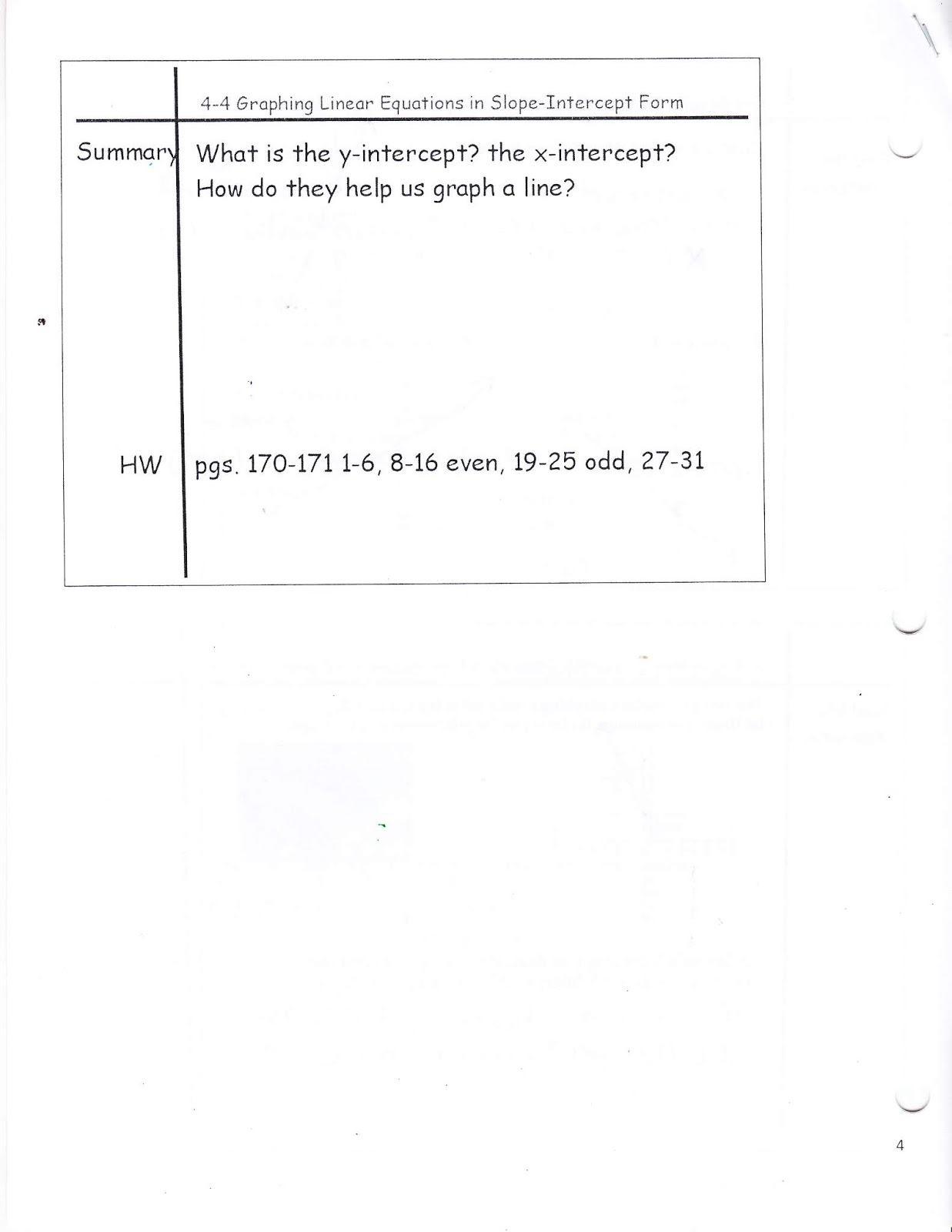 Ms Jeans Accel 7 Blog 4 4 Graphing Linear Equations In Slope