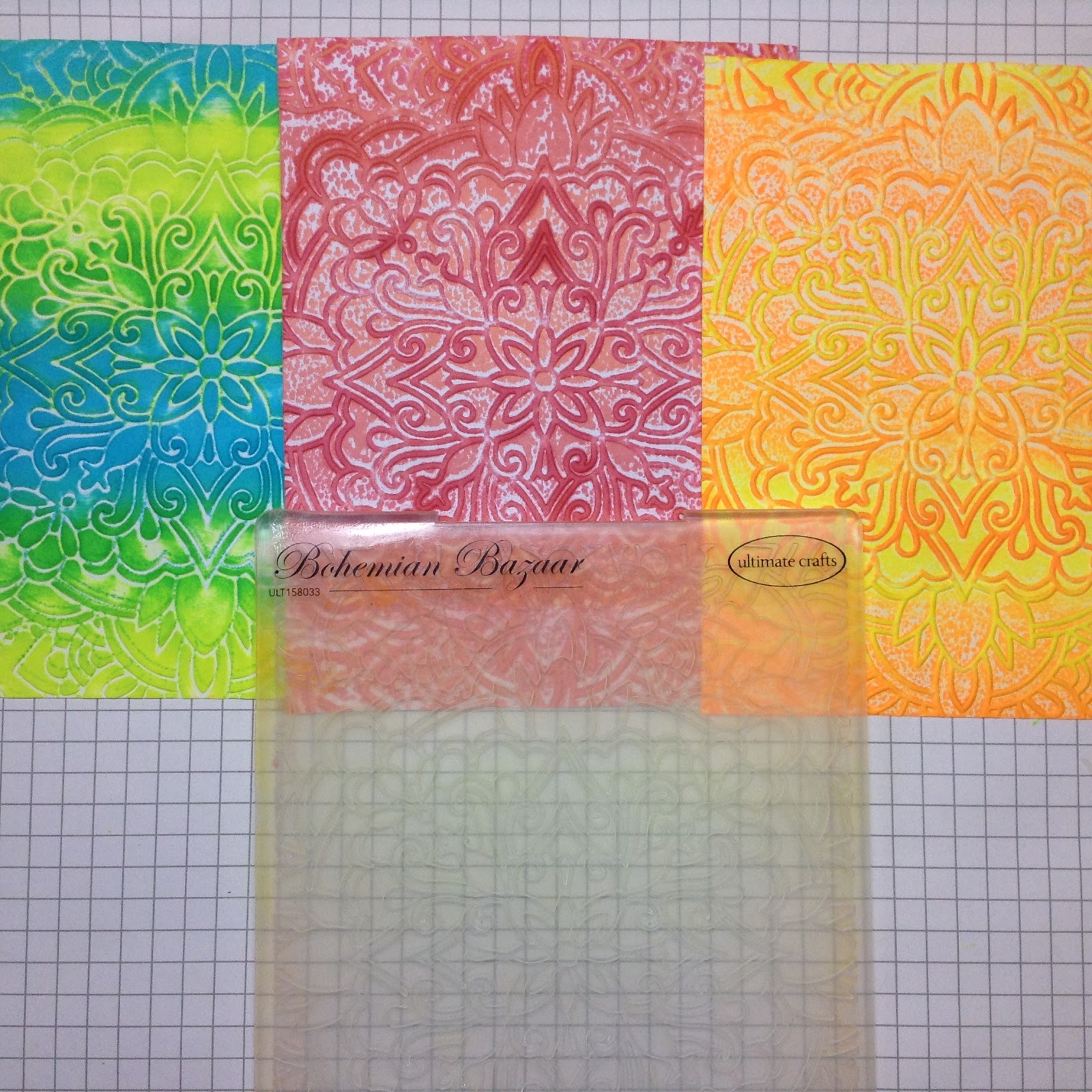 Crafting While I Wait: Inked Embossing Folders ~ Tupelo Designs