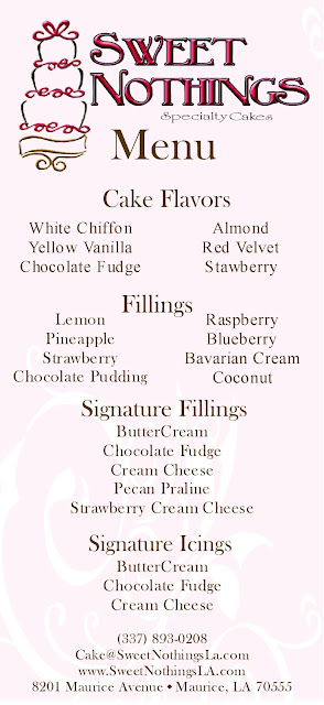 Sweet Nothings: Menu