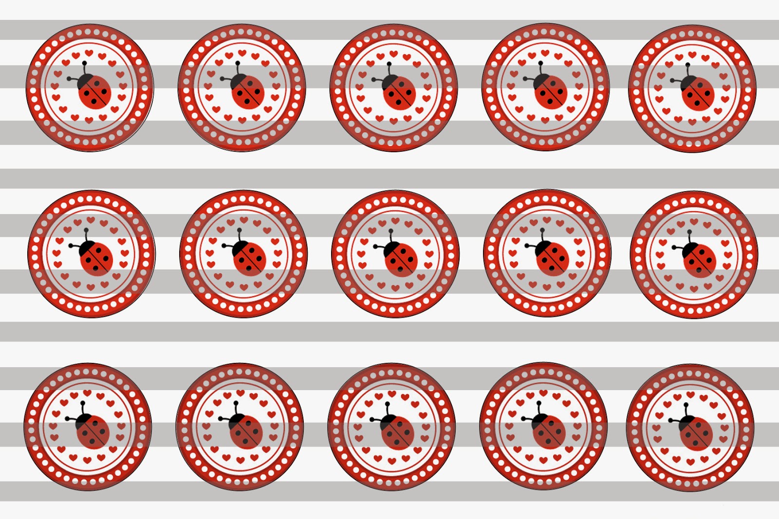 Unique Bottle Cap Designs: Lady Bug Bottle Cap Image