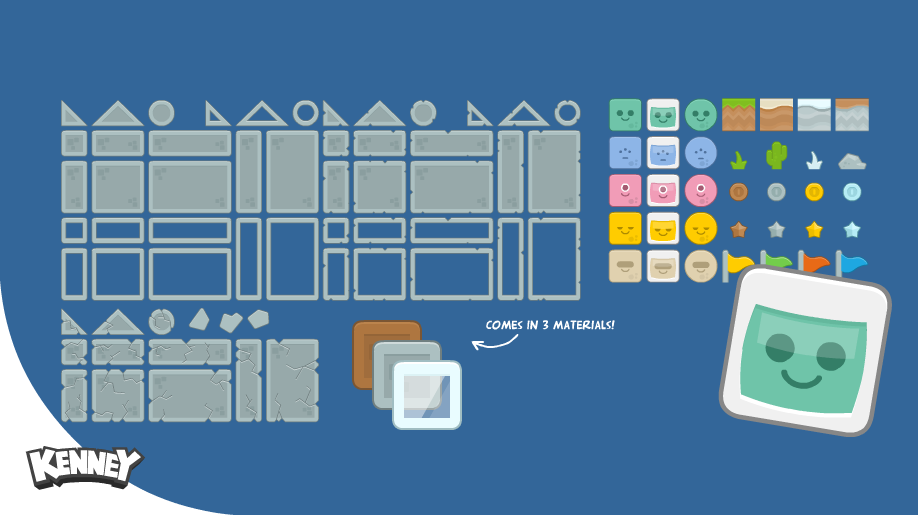 Game assets untuk Platformer dari kenney - Musttaplay