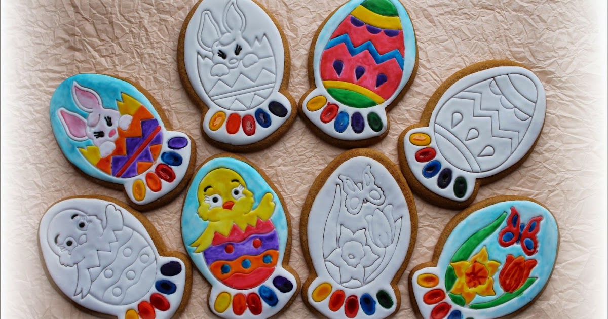 The Gingerbread Artist: Coloring cookies for Easter, my version of the ...