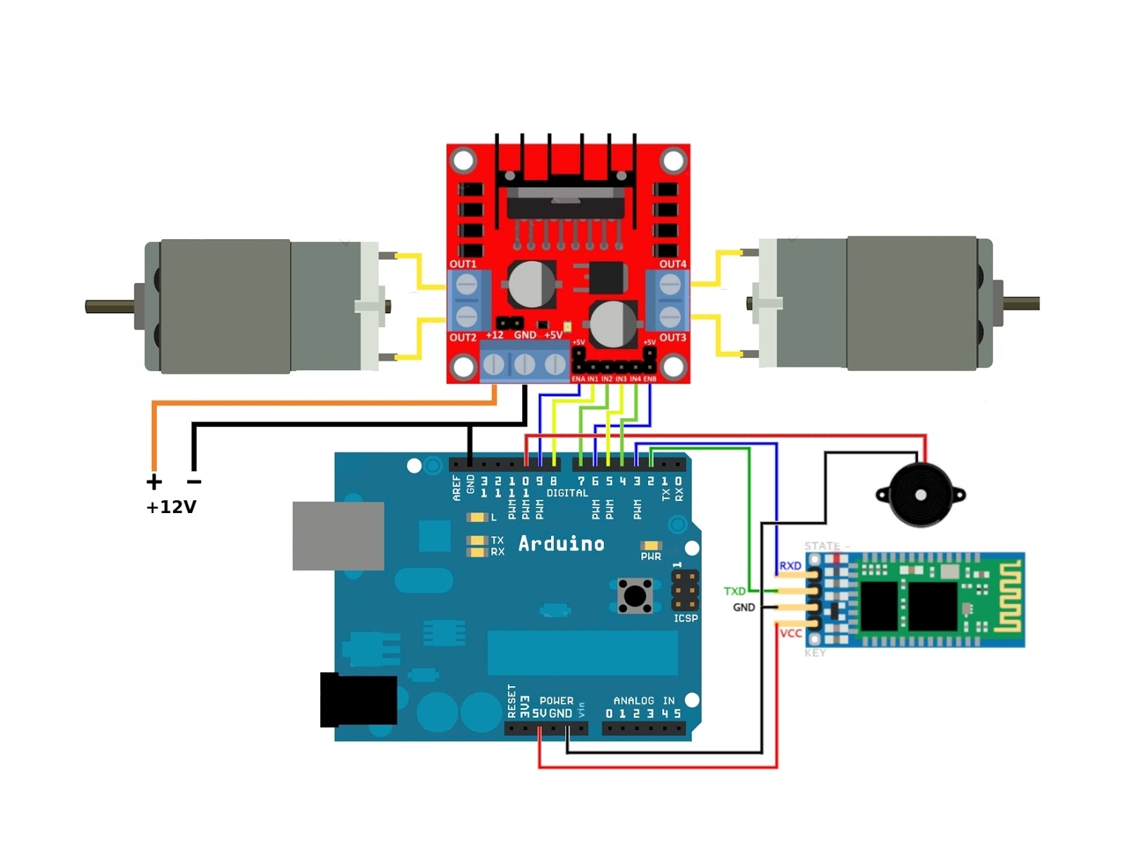 infotronikblog: Arduino: Driver L298N y Bluetooth HC-06