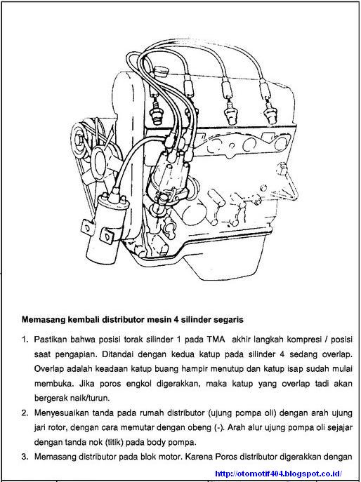 cara memasang dan melepas distributor pada mobil - pembelajaran otomotif