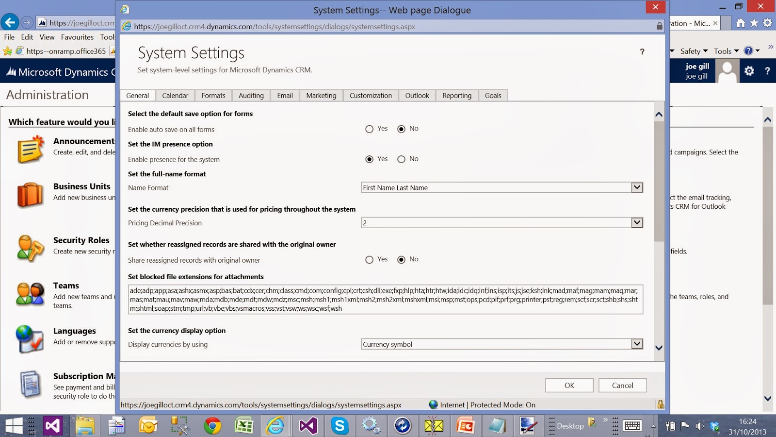 Dynamics 2013 - AutoSave Always ON - Joe Gill