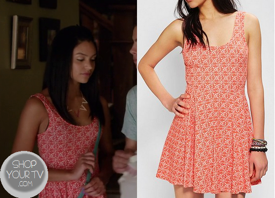 The Fosters: Season 1 Episode 5 Lexie's Orange Print Dress | Shop Your TV