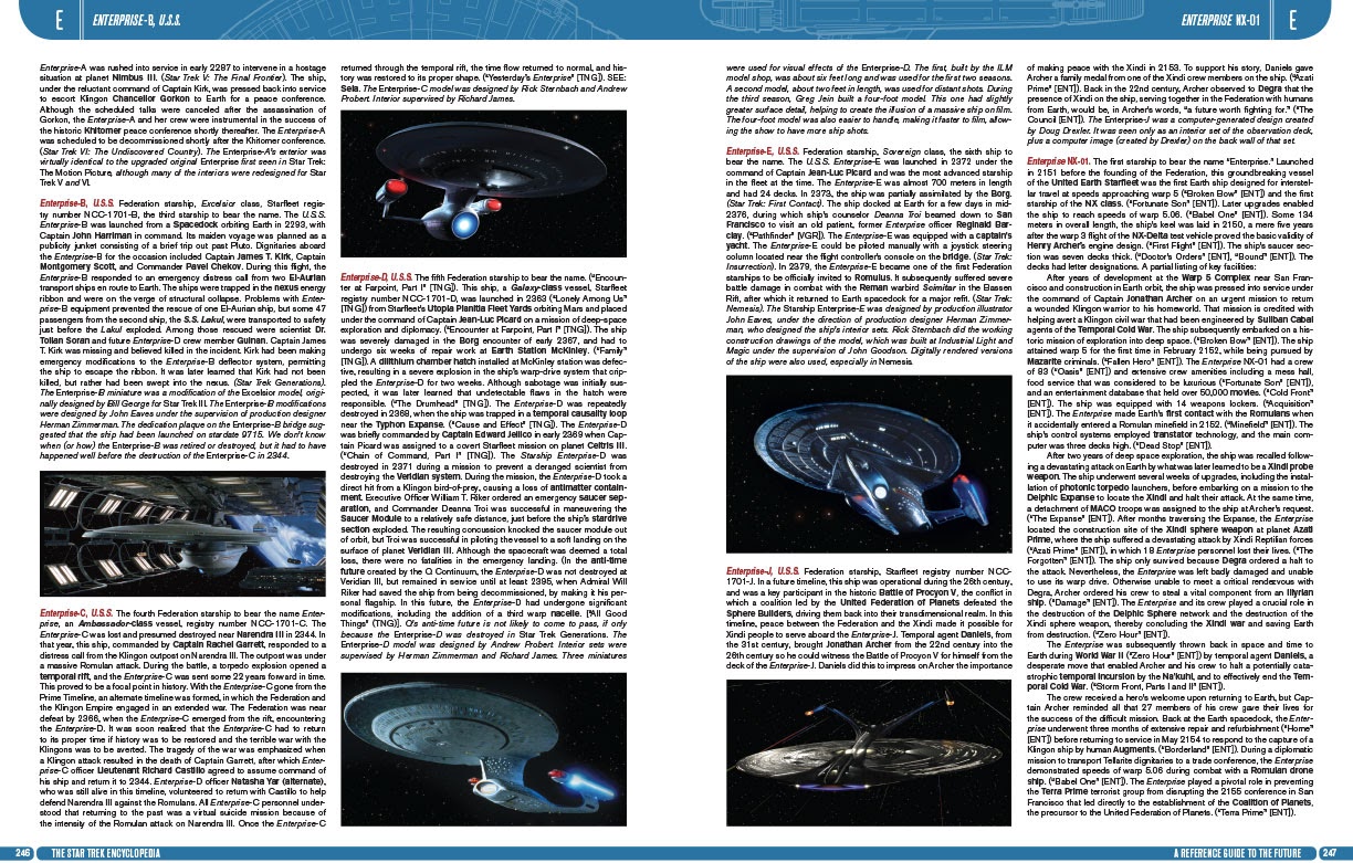 The Trek Collective: Star Trek Encyclopedia preview pages