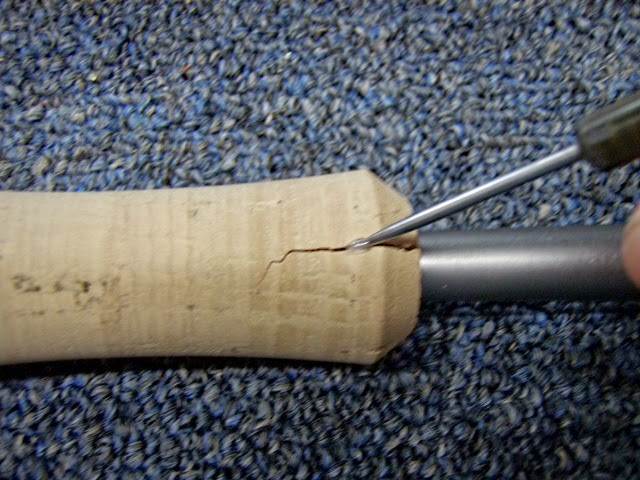 Custom Fly Rod Crafters' Blog: Repairing A Cracked Cork Grip