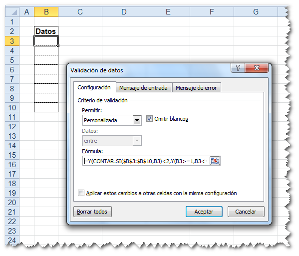 Validación de datos con criterios múltiples ~ JLD Excel en Castellano ...