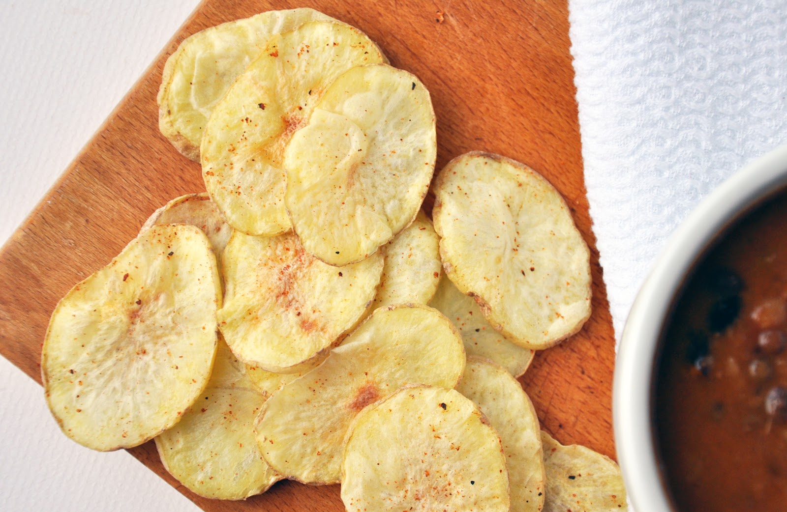Pure potato crisps...fat free! | including cake