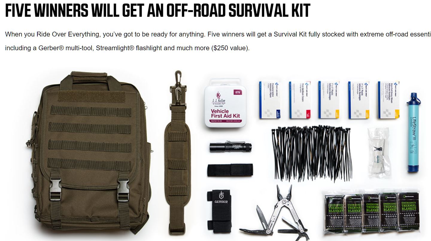 Textron Off Road Giveaway - 6 Winners Win a Off Road Survival Kit. Grand Prize Trip and Outdoor ...