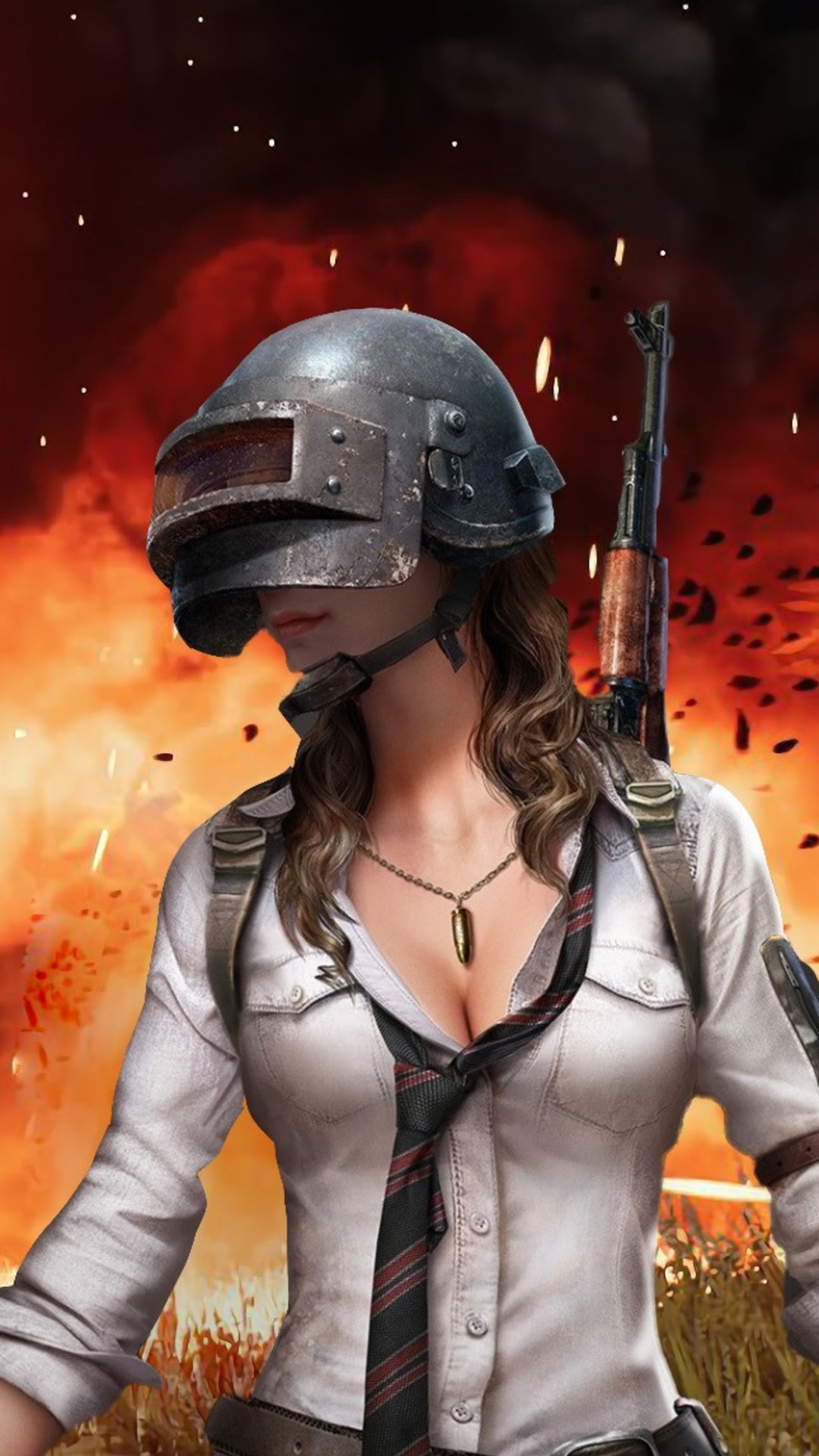Pubg Garota Com Capacete Papel De Parede Para Celular