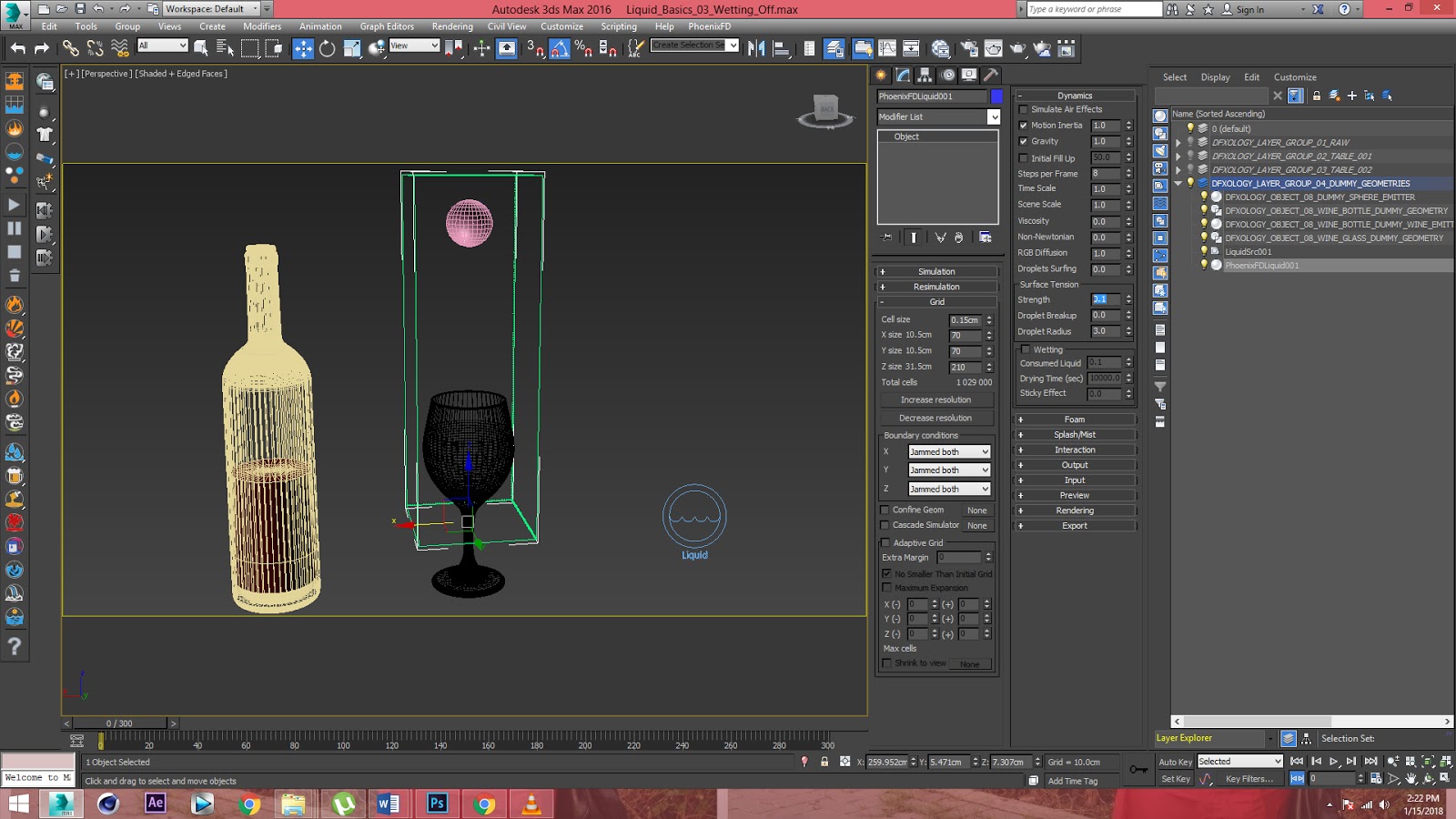 Liquid Simulation with Phoenix FD 3.0 - Ver 01 | DFX-ology