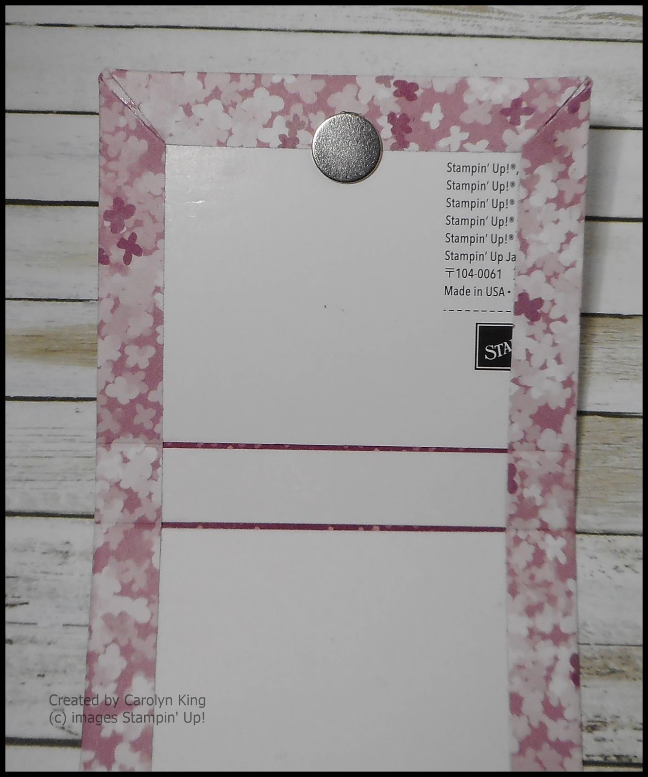 Carolyn King: Purse Post-it Note/Calendar Instructions