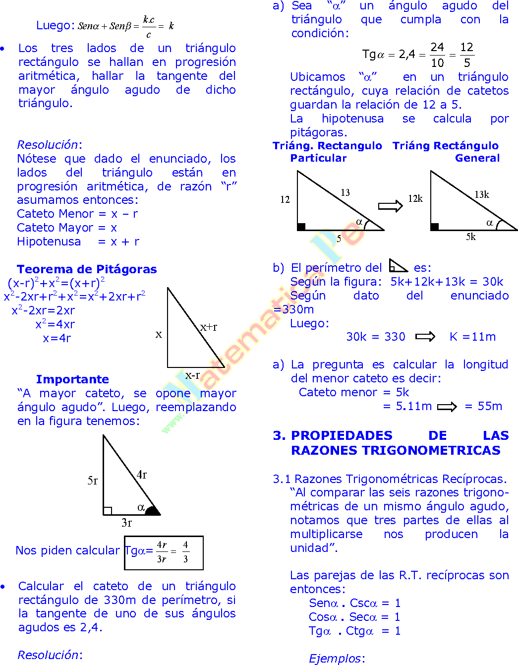 RAZONES TRIGONOMÉTRICAS PROBLEMAS RESUELTOS DE TRIGONOMETRÍA PREUNIVERSITARIA EN PDF