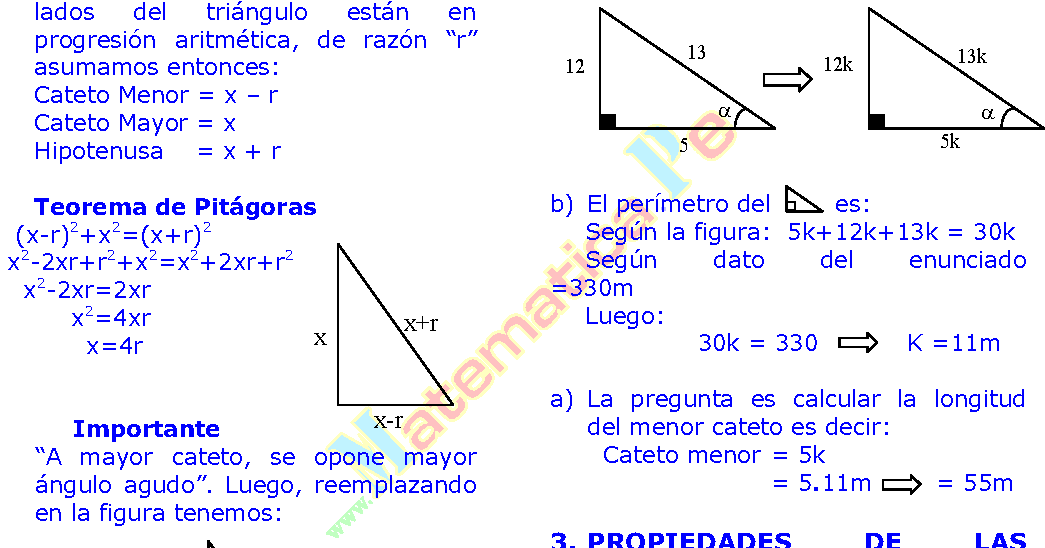 Ejercicios de razones trigonométricas en triángulos rectángulos resueltos de secundaria y ...